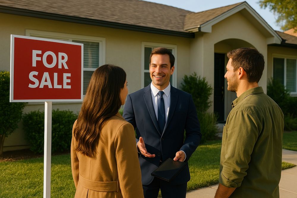 Real estate agent selling home. | Free Photo - rawpixel