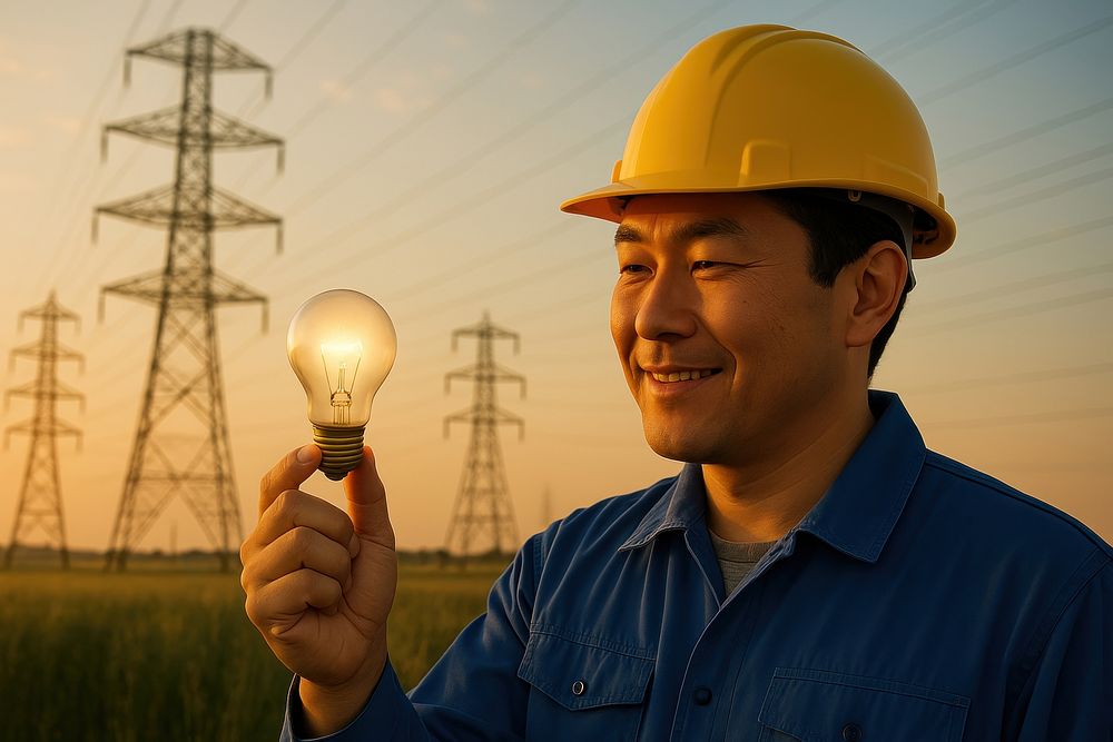 Engineer holding glowing bulb | Free Photo - rawpixel