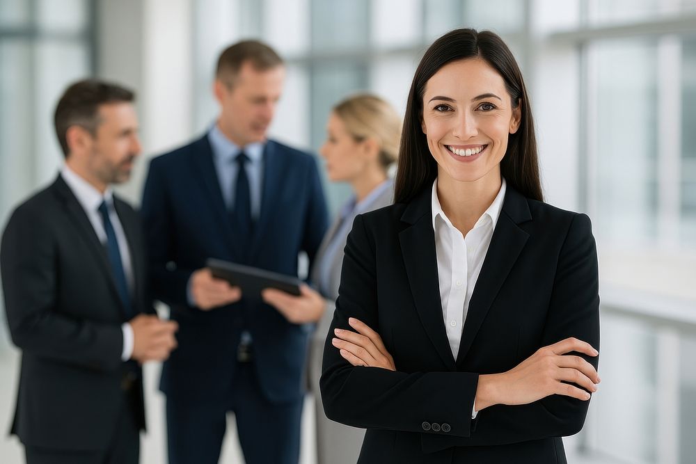 Confident businesswoman in professional setting. | Free Photo - rawpixel