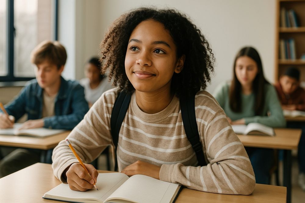 Student focused in classroom learning. | Free Photo - rawpixel