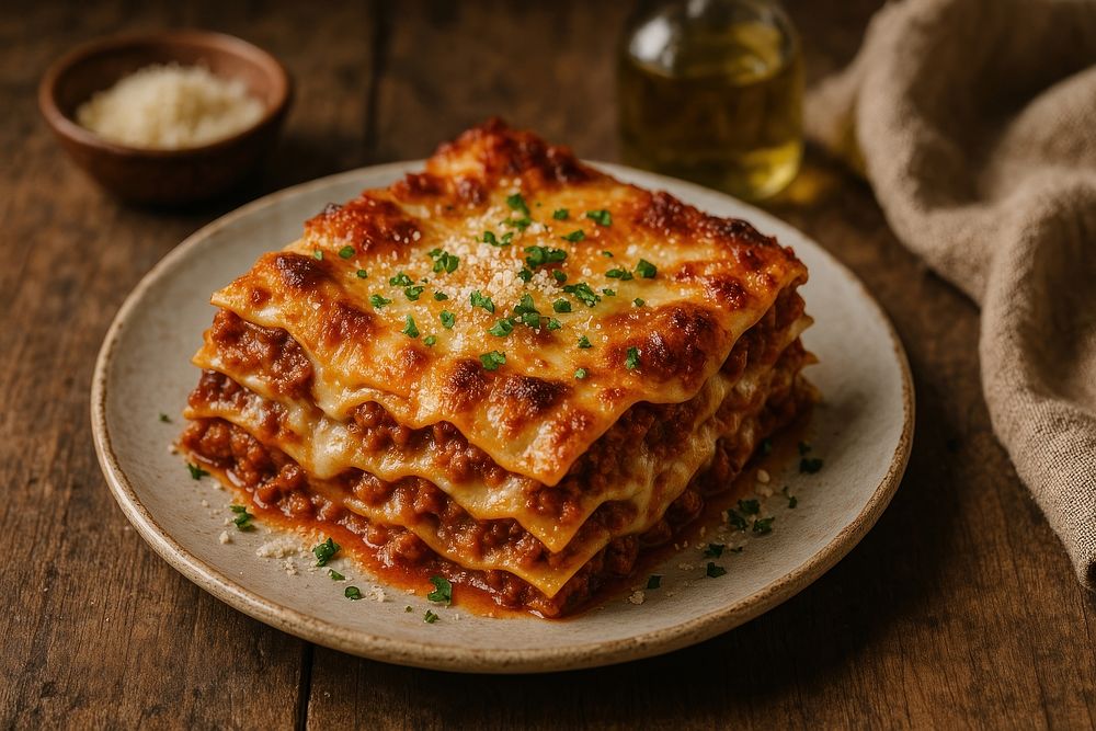 Delicious layered Italian pasta. | Free Photo - rawpixel