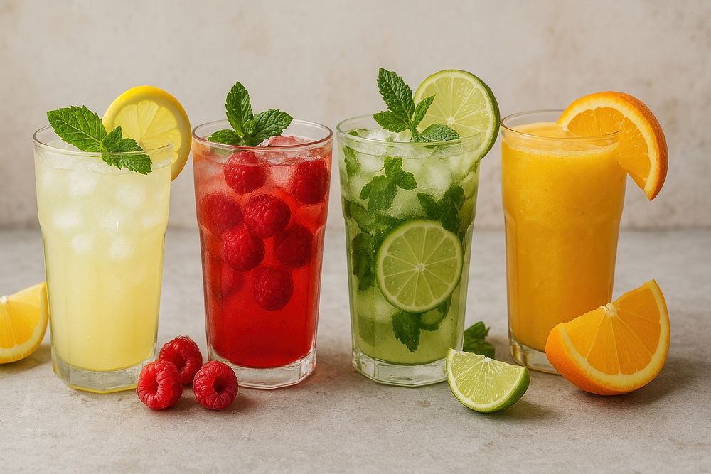 Refreshing colorful fruit beverages | Free Photo - rawpixel