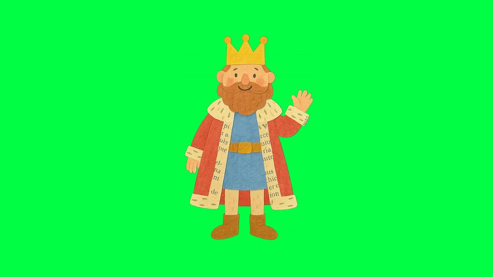 Cheerful king waving hello | Free Photo - rawpixel