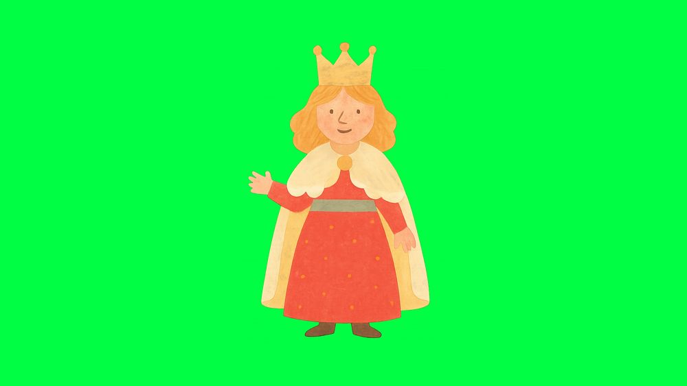 Cartoon king waving happily | Free Photo - rawpixel