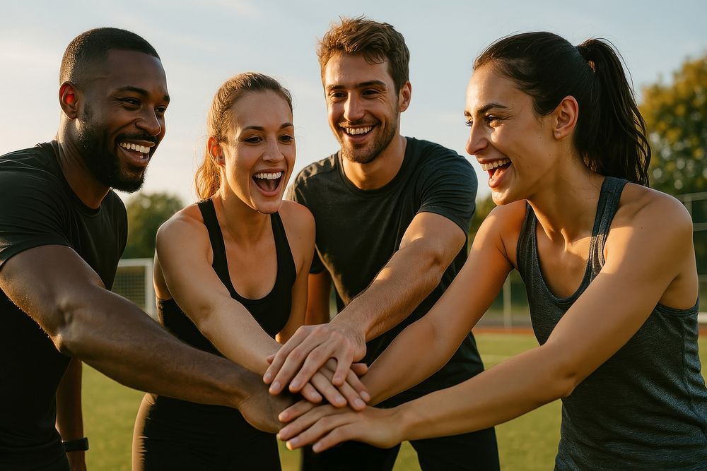 Team unity outdoor exercise | Free Photo - rawpixel