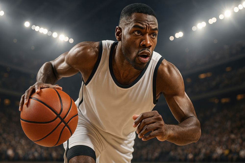 Focused basketball player dribbling fiercely. | Free Photo - rawpixel