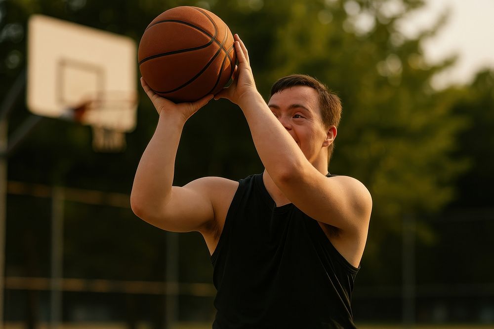 Outdoor basketball player shooting hoop. | Free Photo - rawpixel