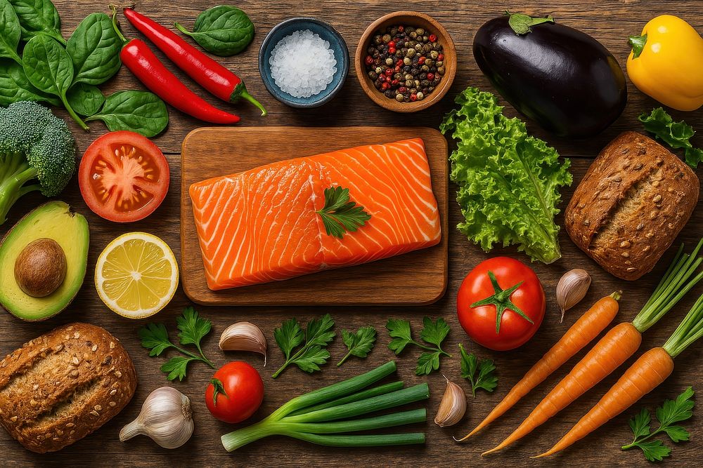 Colorful fresh healthy ingredients displayed. | Free Photo - rawpixel