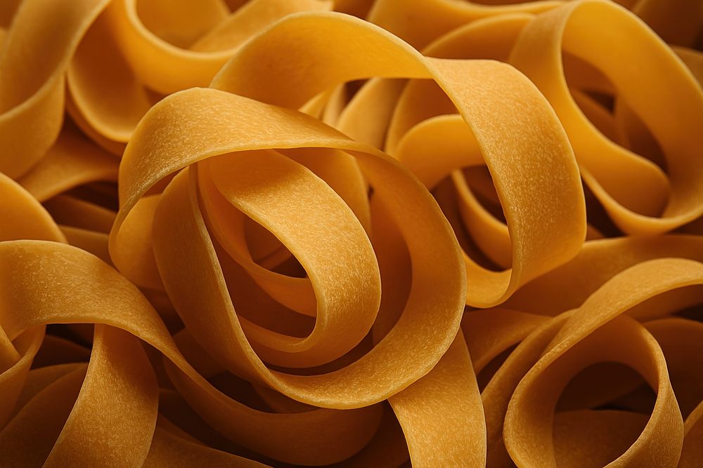 Golden ribbons of pasta. | Free Photo - rawpixel