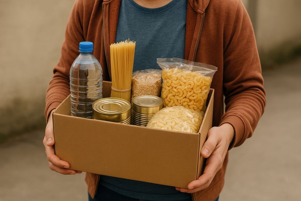 Food donation box essentials | Free Photo - rawpixel