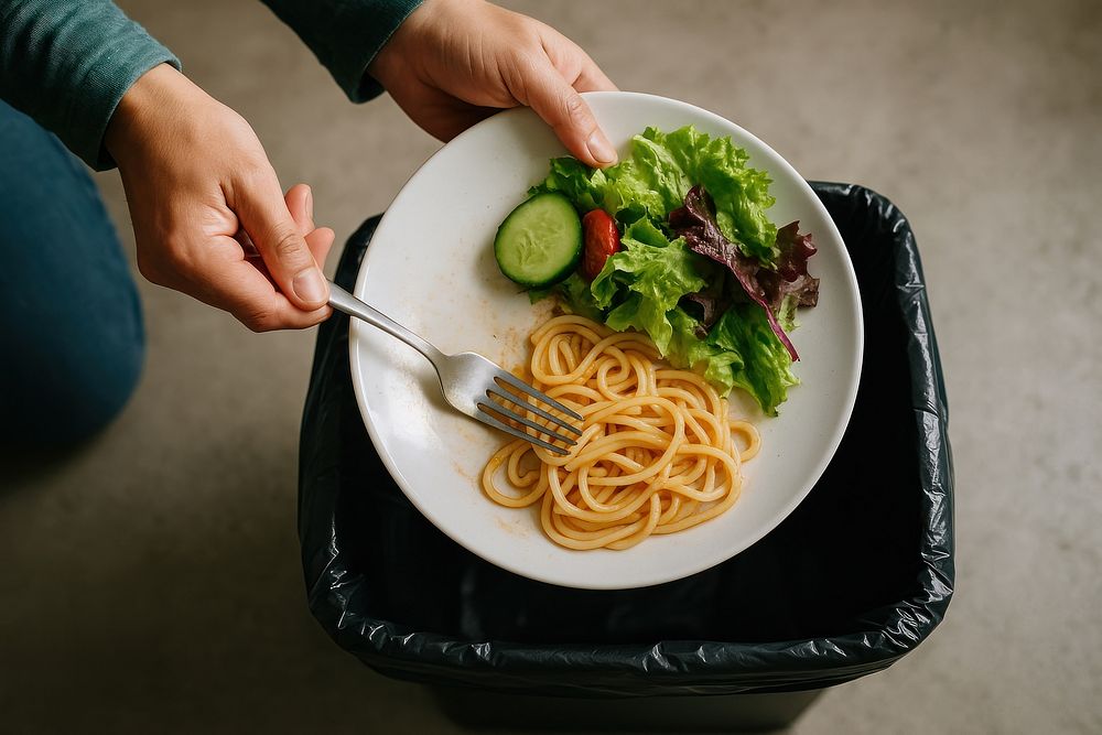 Food waste plate disposal awareness. | Free Photo - rawpixel
