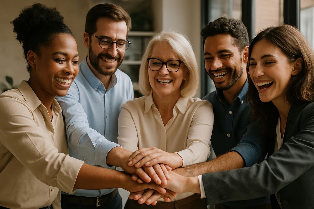 Diverse team celebrating success. | Free Photo - rawpixel