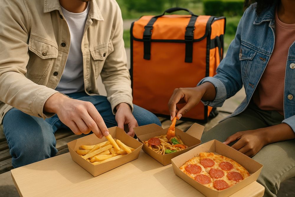 Outdoor food delivery picnic. | Free Photo - rawpixel