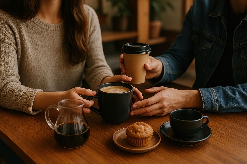 Cozy coffee shop conversation | Free Photo - rawpixel