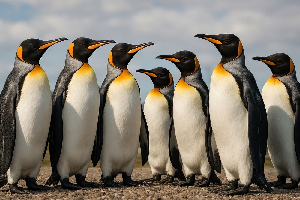 Majestic penguins gather gracefully. | Free Photo - rawpixel