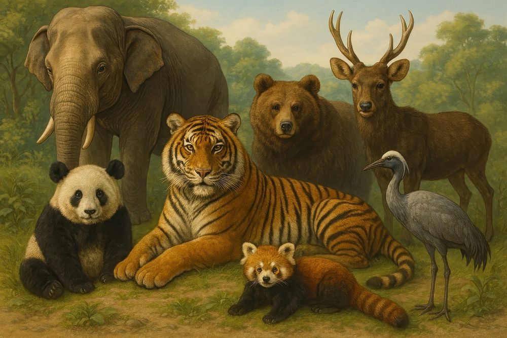 Wildlife harmony in nature | Free Photo Illustration - rawpixel