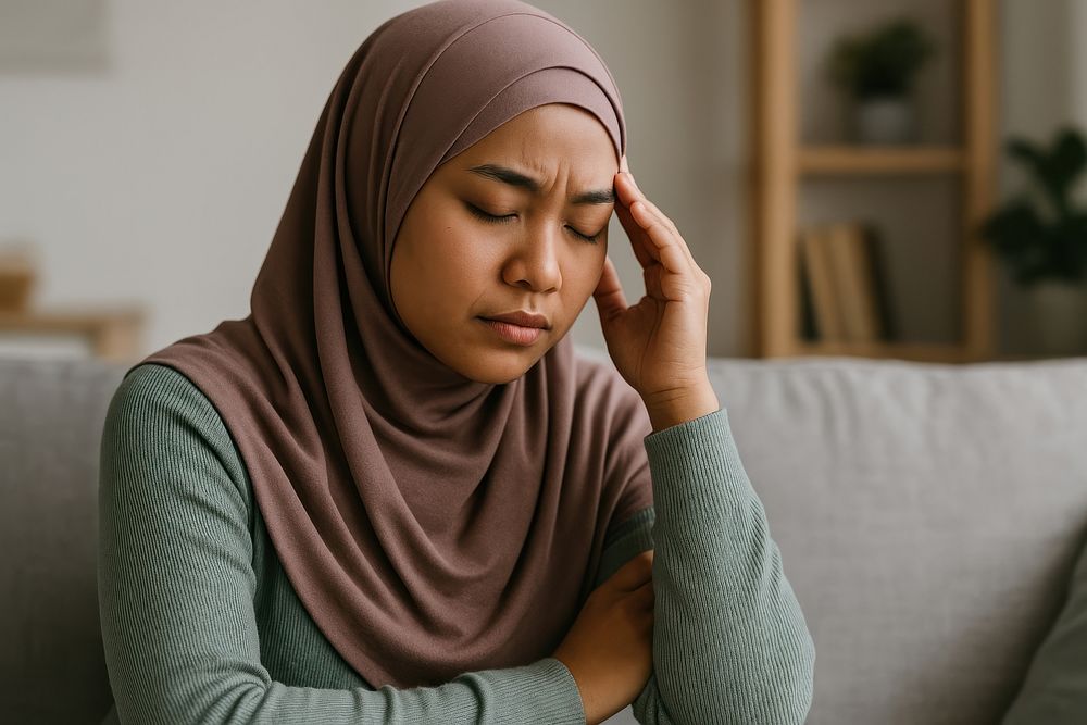 Woman experiencing stress headache. | Free Photo - rawpixel