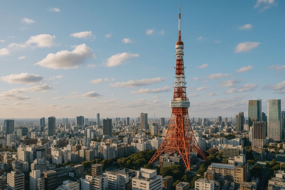 Iconic Tokyo skyline tower view. | Free Photo - rawpixel