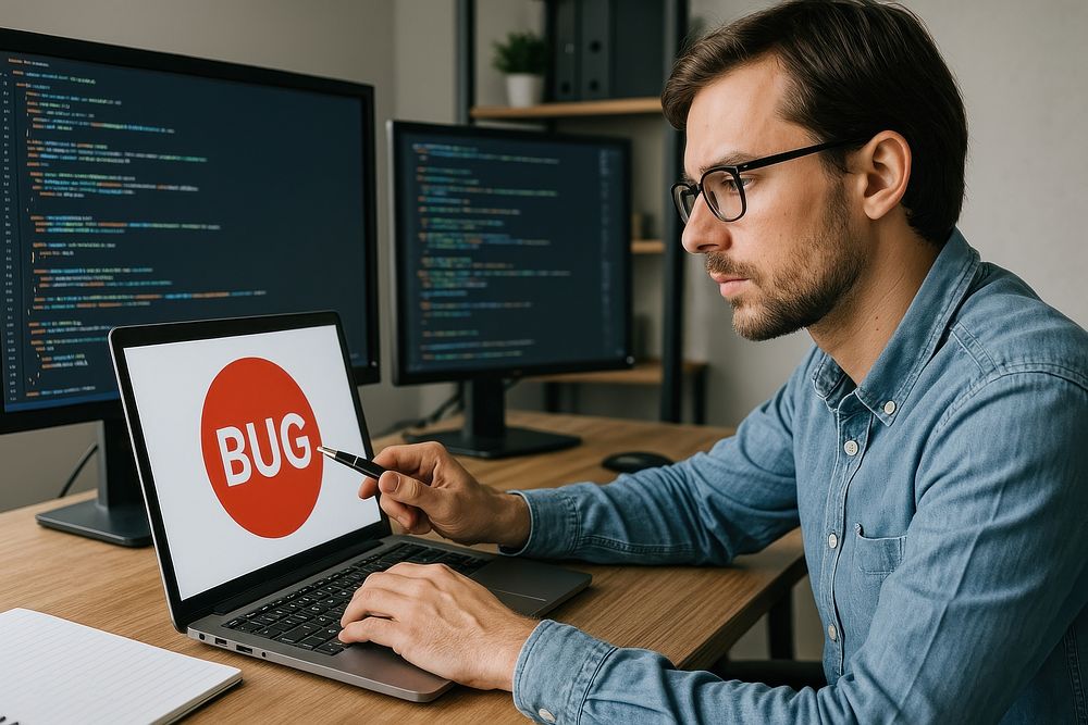 Developer debugging code issue. | Free Photo - rawpixel
