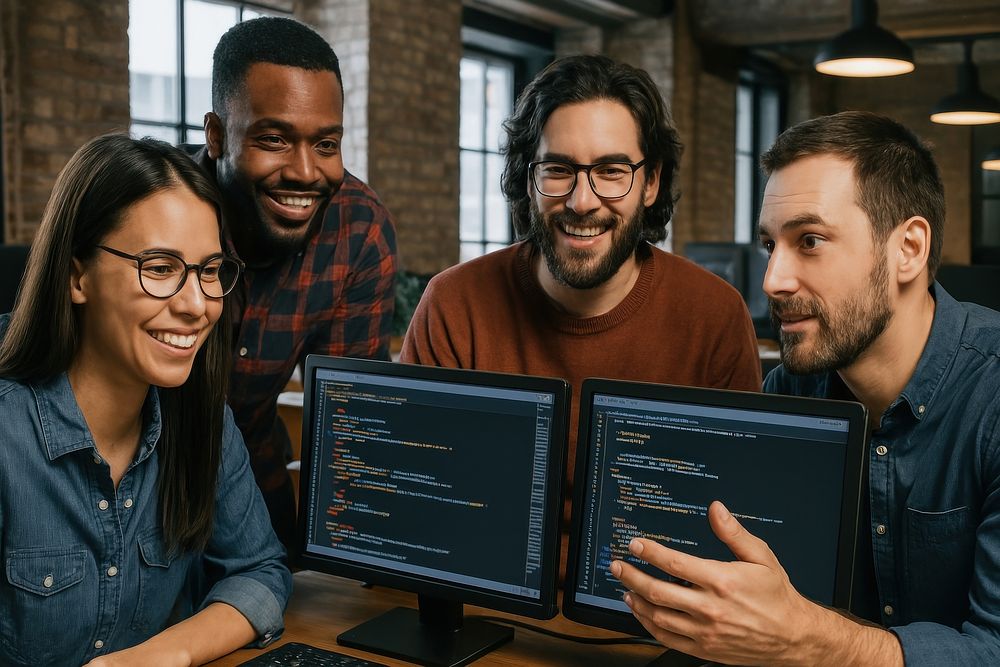 Team collaboration coding project | Free Photo - rawpixel