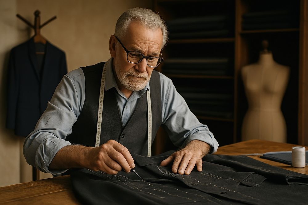 Tailor crafting bespoke suit | Free Photo - rawpixel