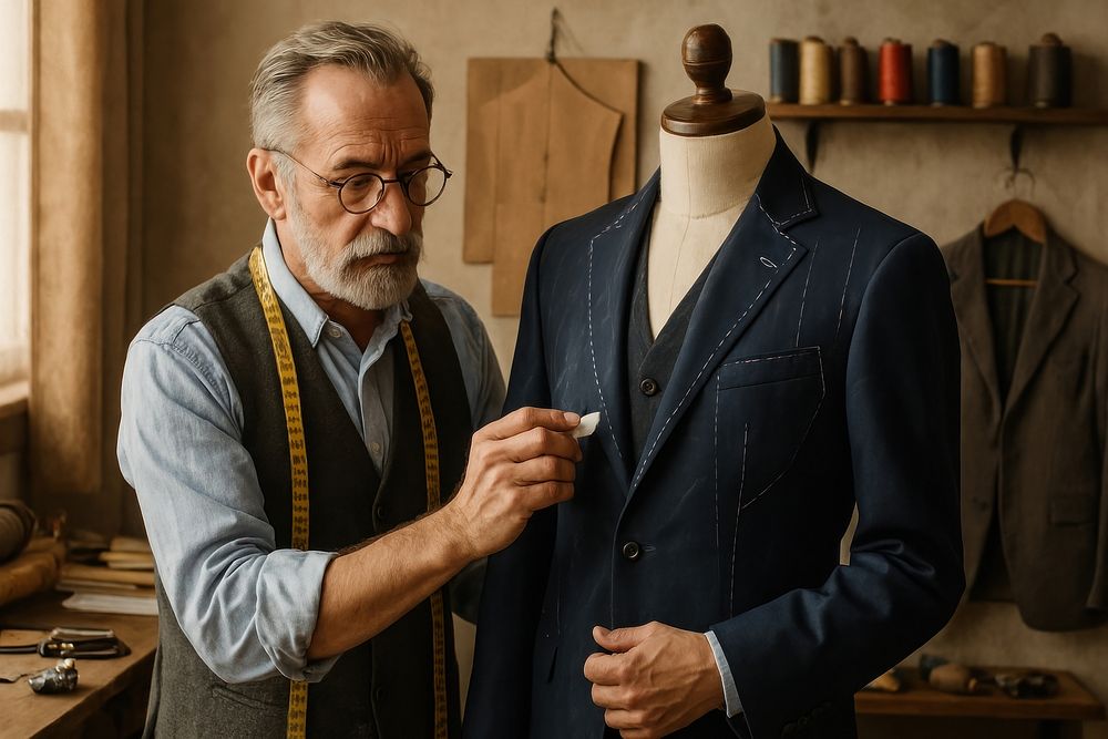 Tailor crafting bespoke suit masterpiece. | Free Photo - rawpixel