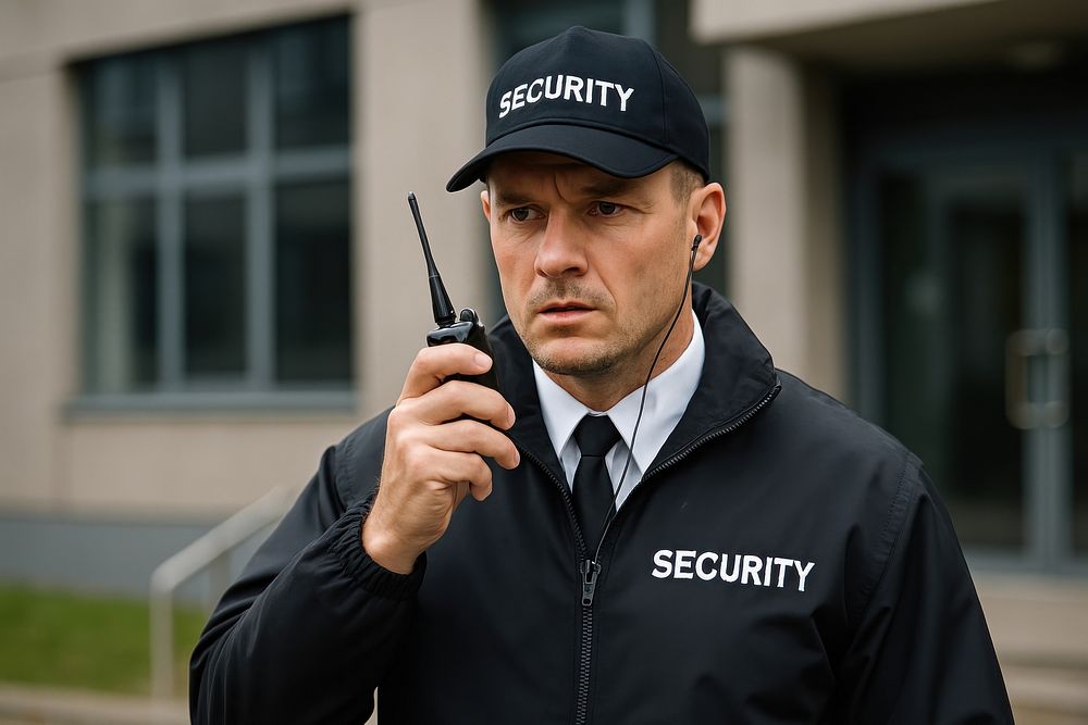 Professional security guard communication | Free Photo - rawpixel