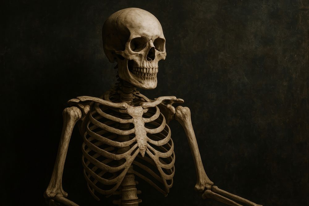 Realistic human skeleton portrait | Free Photo - rawpixel