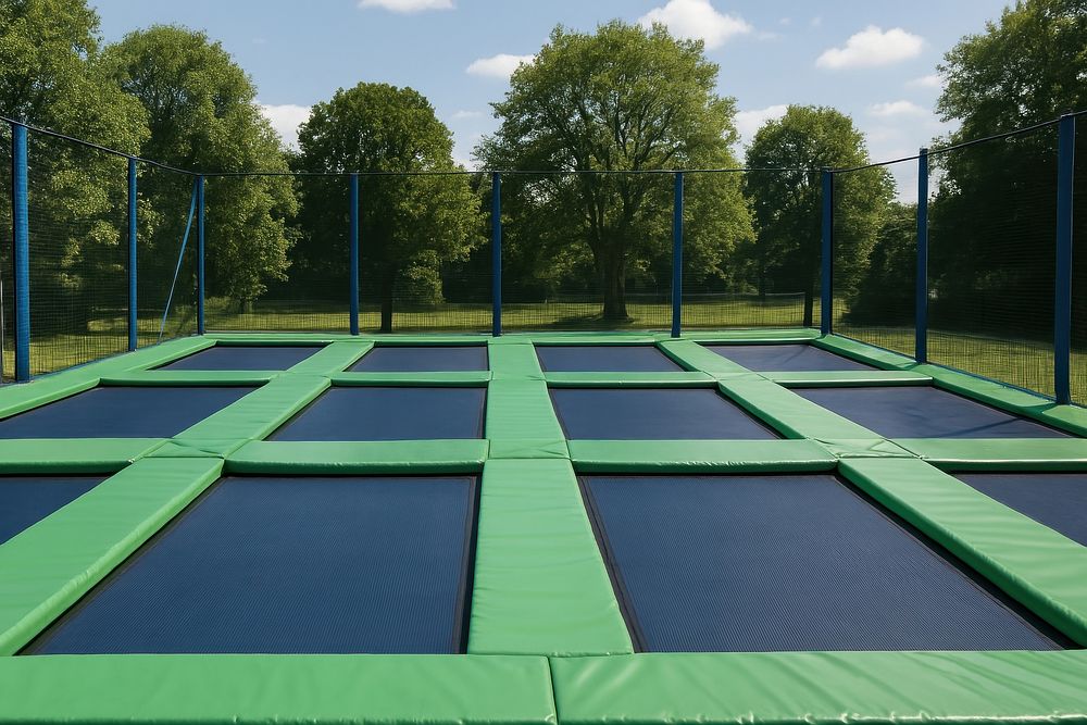 Outdoor trampoline park adventure. | Free Photo - rawpixel