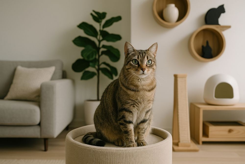 Stylish cozy cat-friendly interior. | Free Photo - rawpixel