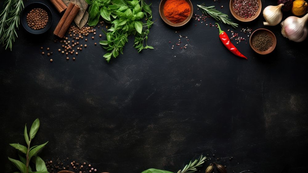 Spices herbs culinary background, desktop | Free Photo - rawpixel