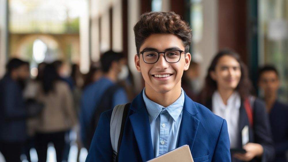 Confident student in academic setting | Free Photo - rawpixel