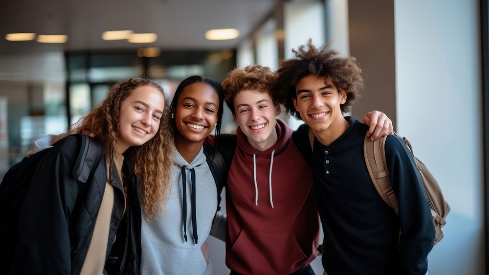 Happy diverse students smiling together | Free Photo - rawpixel