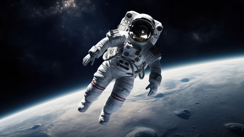 Astronaut floating above Earth | Free Photo - rawpixel