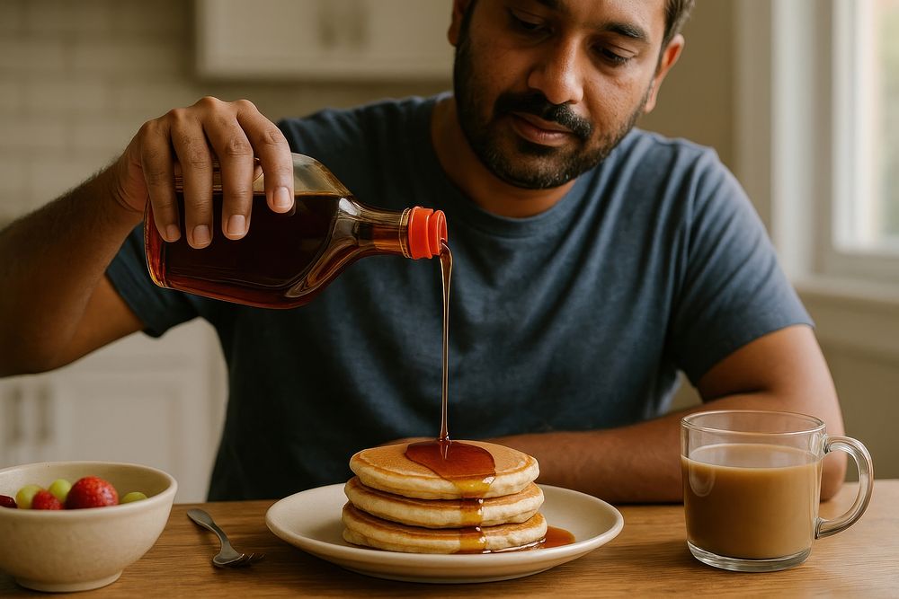 Breakfast delight with syrup | Free Photo - rawpixel