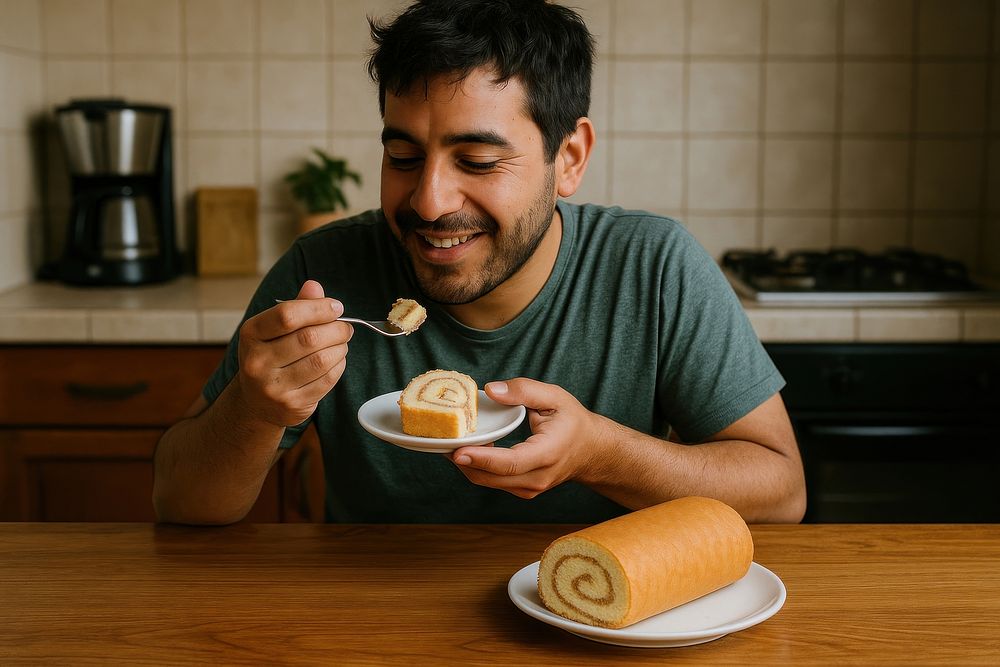 Man enjoying delicious cake slice | Free Photo - rawpixel