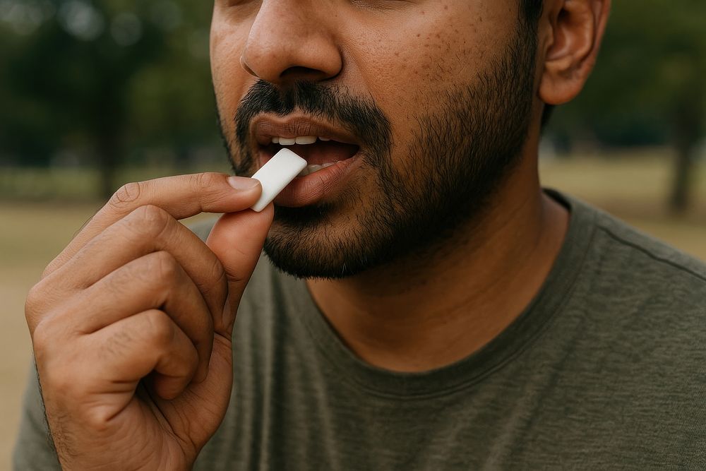 Man chewing gum outdoors. | Free Photo - rawpixel