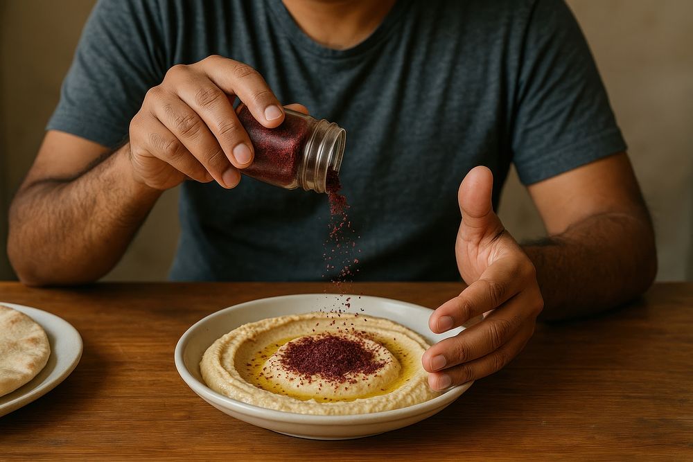 Sumac sprinkled on creamy hummus | Free Photo - rawpixel