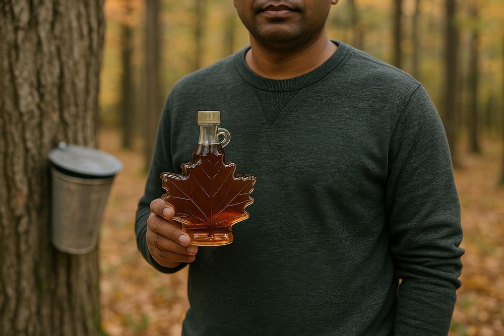 Maple syrup forest harvest scene | Free Photo - rawpixel