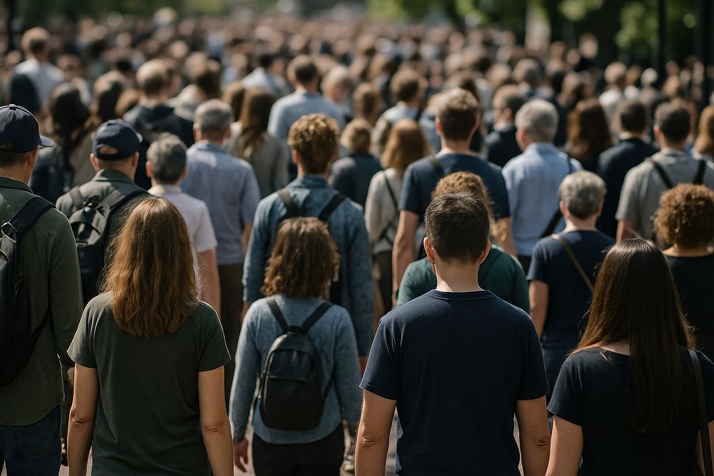 Crowd walking city street | Free Photo - rawpixel