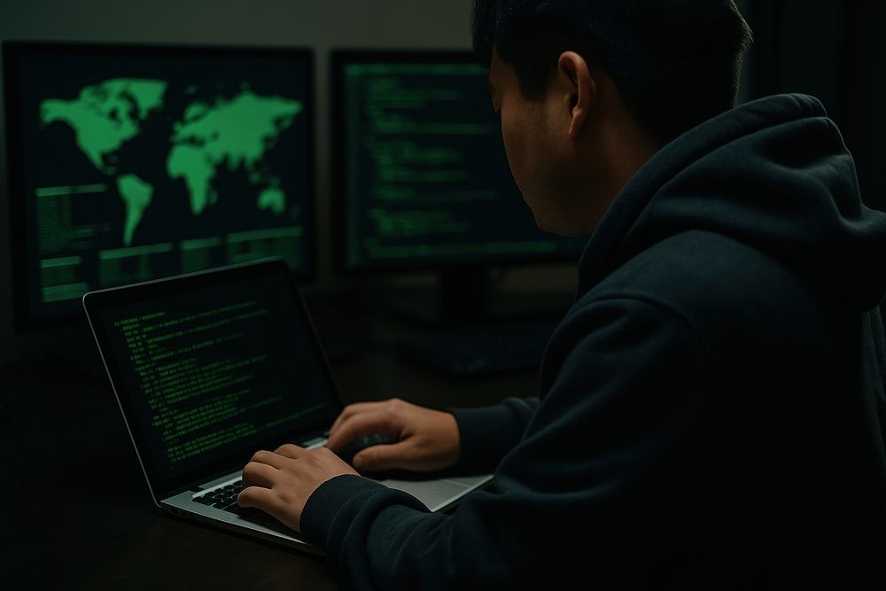Hacker coding in dark environment. | Free Photo - rawpixel