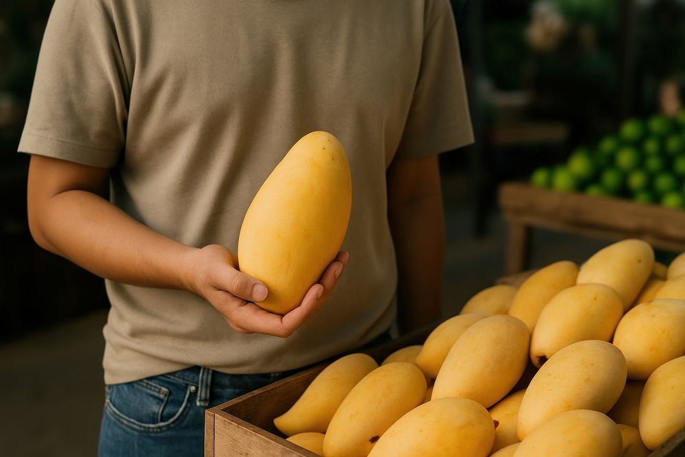 Fresh mangoes in market display | Free Photo - rawpixel