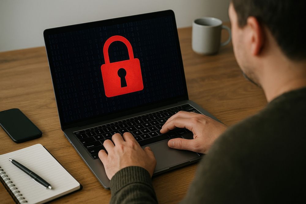 Cybersecurity laptop protection lock | Free Photo - rawpixel