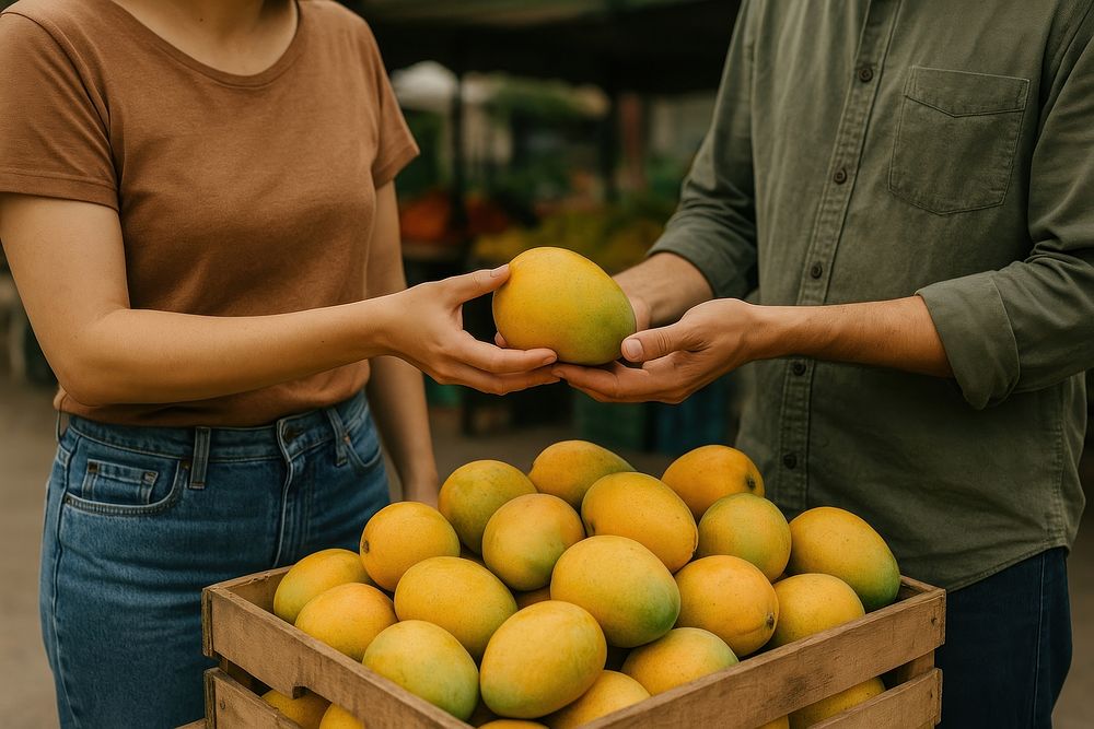 Fresh mangoes at local market. | Free Photo - rawpixel