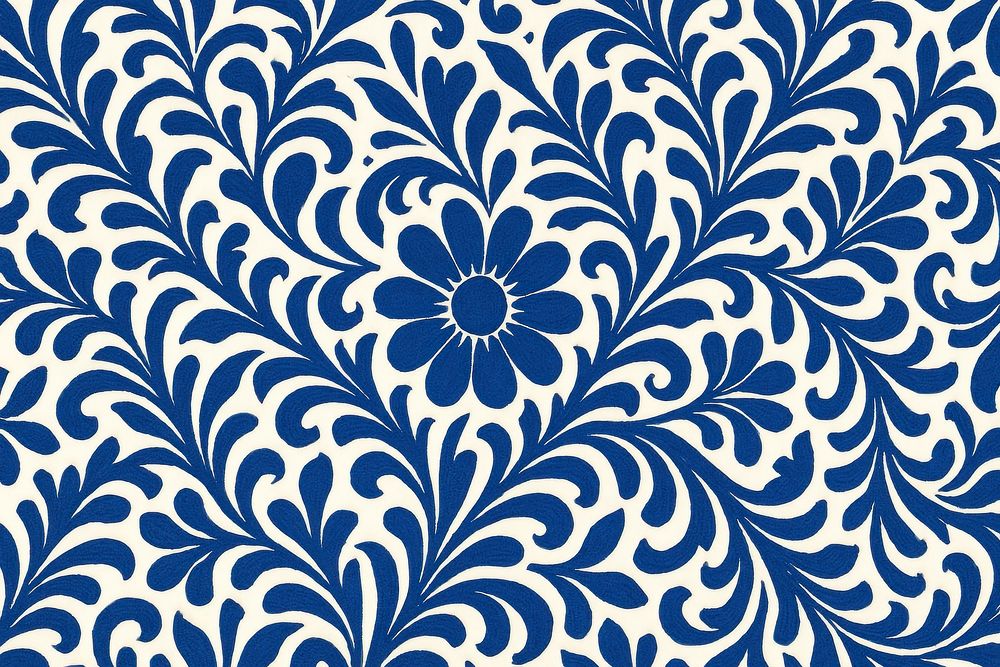 Floral blue intricate pattern | Free Photo Illustration - rawpixel