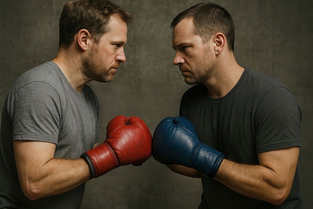 Intense boxing face-off stare | Free Photo - rawpixel