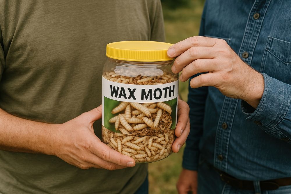 Wax moth larvae container outdoors | Free Photo - rawpixel