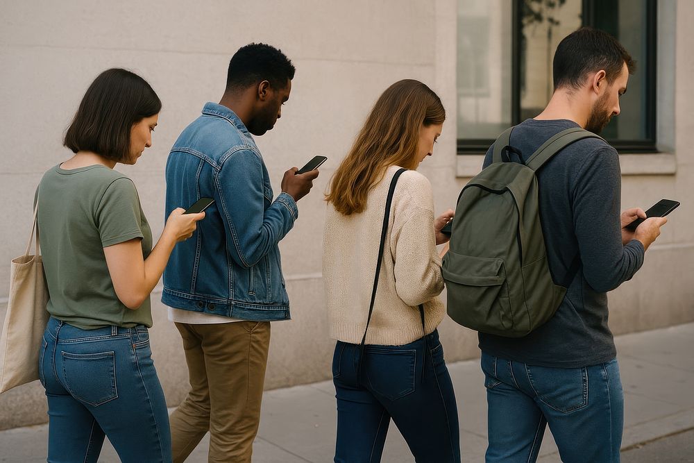 People walking using smartphones | Free Photo - rawpixel
