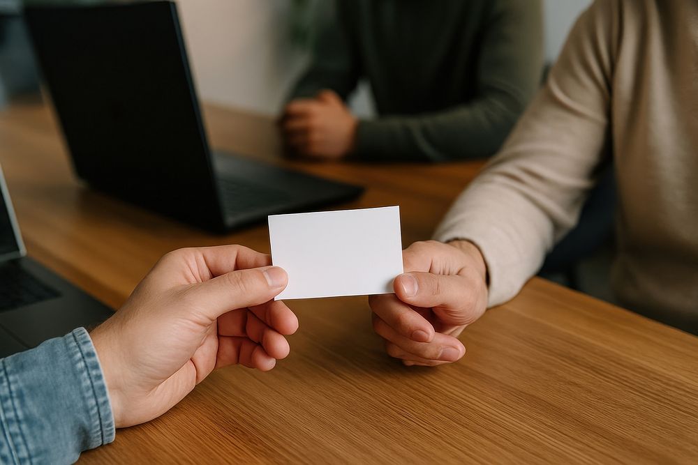 Professional business card exchange | Free Photo - rawpixel