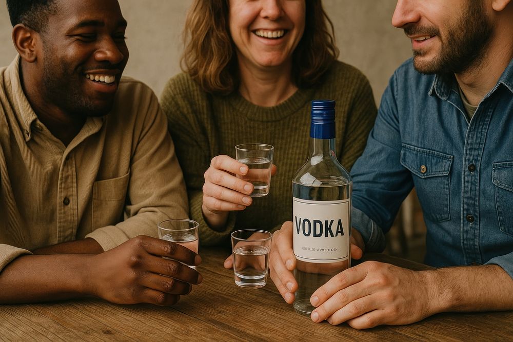 Friends enjoying vodka together | Free Photo - rawpixel